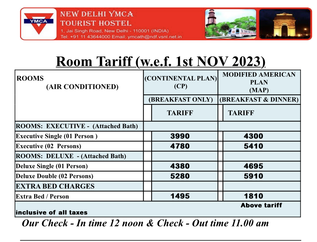 Hostel Book Now | Newdelhi YMCA